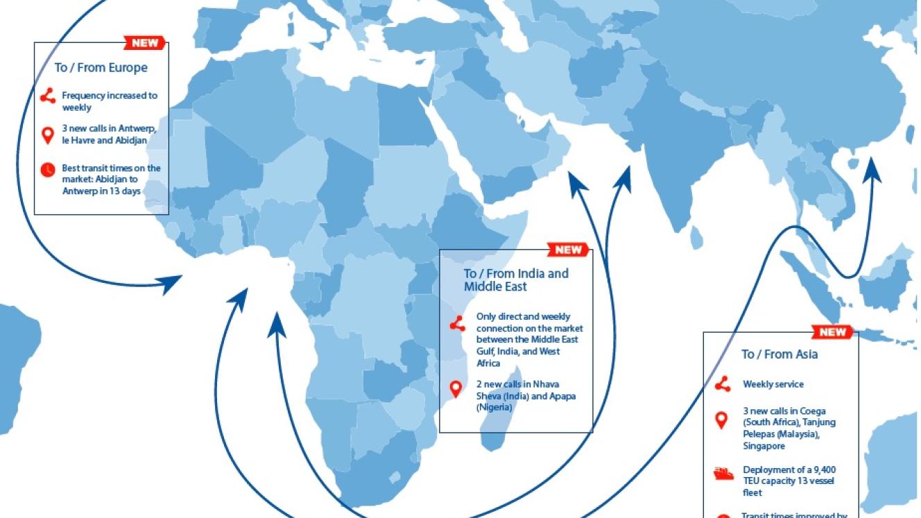 French line adds new services on Asia-West Africa route | Freight News